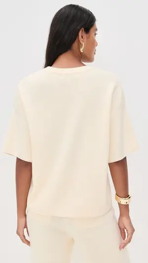 English Factory Collar Knit Top - Ivory