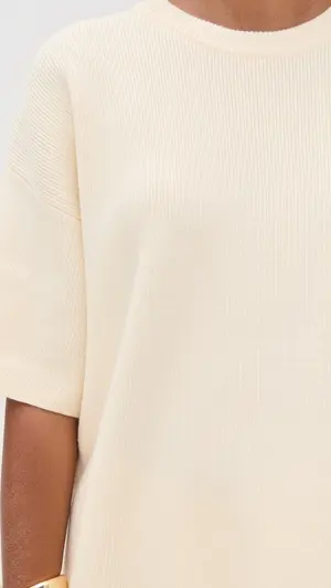 English Factory Collar Knit Top - Ivory