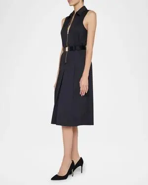 L & APOS;AGENCE L'agence Kylo Belted Shirtdress - Black