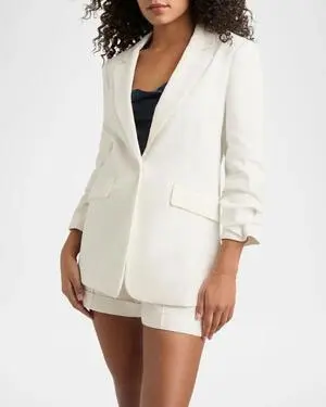 Cinq À Sept Kylie Linen Blazer - Ivory