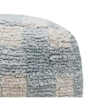 LORENA CANALS Vichy Pouf - Natural/blue Sage