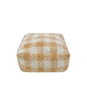 LORENA CANALS Vichy Pouf - Natural/light Honey