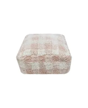 LORENA CANALS Vichy Pouf - Natural/rose