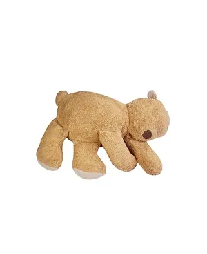 LORENA CANALS Sleepy Bear Pouf 1' X 3' 8" X 2' 4 - Light Honey/soil Brown/natural
