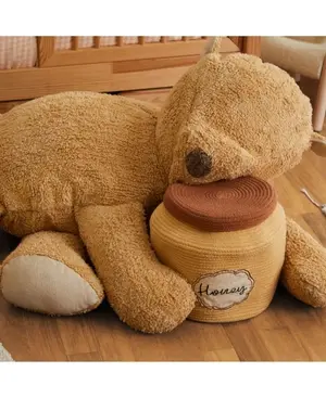 LORENA CANALS Sleepy Bear Pouf 1' X 3' 8" X 2' 4