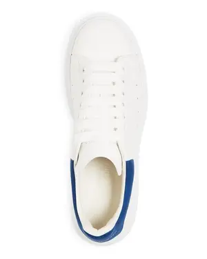 Alexander McQueen Oversized Sneakers With Leather Heel - Blue White