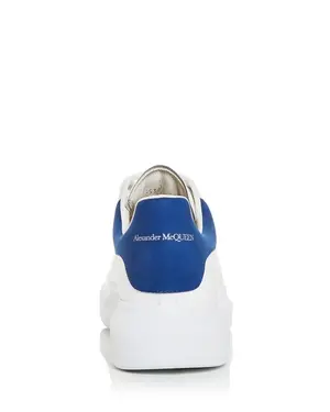 Alexander McQueen Oversized Sneakers With Leather Heel - Blue White