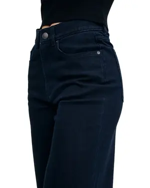 DL1961 Petite Hepburn Wide Leg High Rise Ankle Jeans