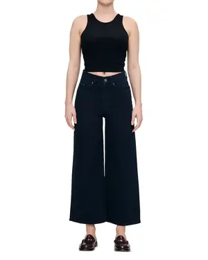 DL1961 Petite Hepburn Wide Leg High Rise Ankle Jeans