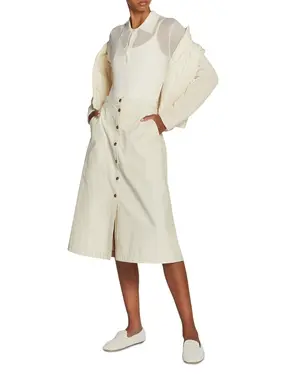 Moncler Padded Mixed Media Jacket - Natural
