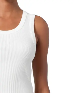 AGOLDE Ribbed Poppy Tank Top - White