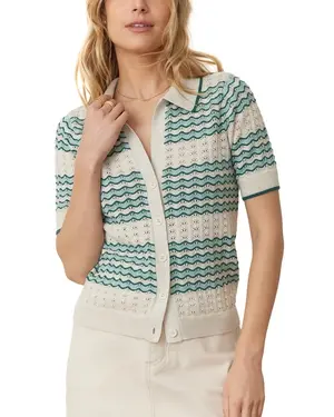 Marine Layer Piper Knit Resort Shirt - Aqua Groove