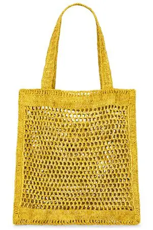 Chloé Summer Banana Raffia Tote Bag - Citronelle