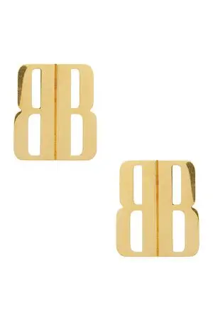 Balenciaga Nano Stud Earrings - Gold
