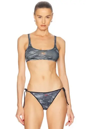 Diesel Camouflage Bikini Top - Charcoal