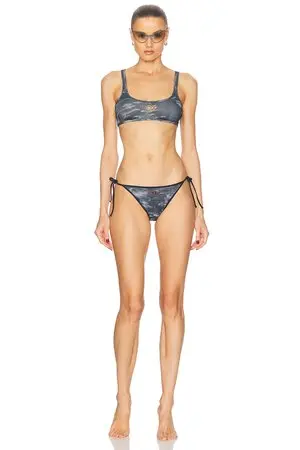DIESEL Camouflage Bikini Top