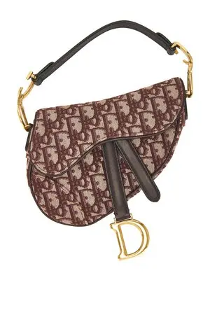 Dior Trotter Oblique Mini Saddle Bag - Red