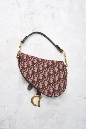 Dior Trotter Oblique Mini Saddle Bag - Red