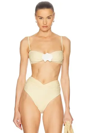 SHANI SHEMER Callisto Bikini Top - Butter