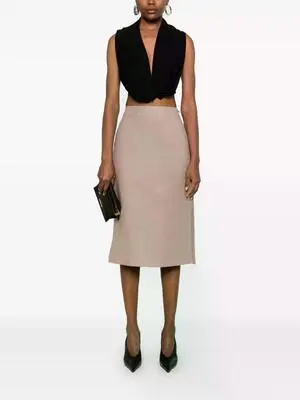 Fendi Linen Midi Skirt