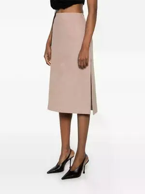 Fendi Linen Midi Skirt