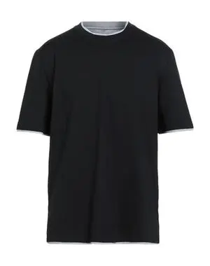 Brunello Cucinelli Man T-shirt Apricot Size S Cotton Black