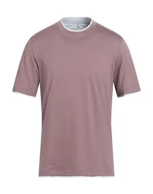 Brunello Cucinelli Man T-shirt Apricot Size S Cotton Mauve