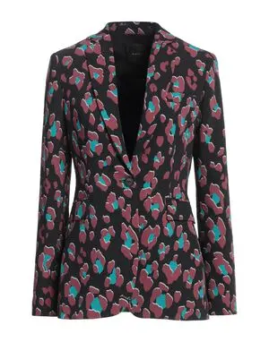 Pinko Single-breasted Leopard-print Crepe Blazer