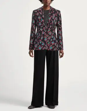 Pinko Single-breasted Leopard-print Crepe Blazer