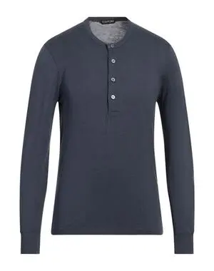 TOM FORD Man T-shirt Ivory Size 40 Lyocell, Cotton Navy