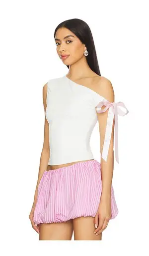 MORE TO COME Raquel Tie Sleeve Top