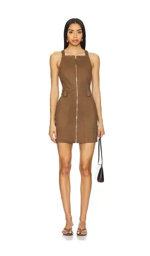 NICHOLAS Andri Zip-up Denim Dress With Belt
