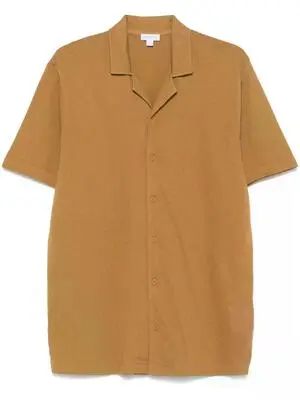 Sunspel Riviera Shirt - Brown