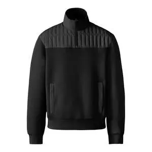 Mackage Corey Quarter-zip Sweater - Black