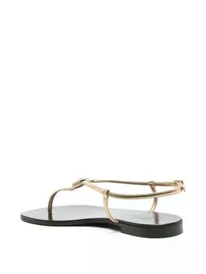 GIUSEPPE ZANOTTI Cameliee Flat Sandals - Gold
