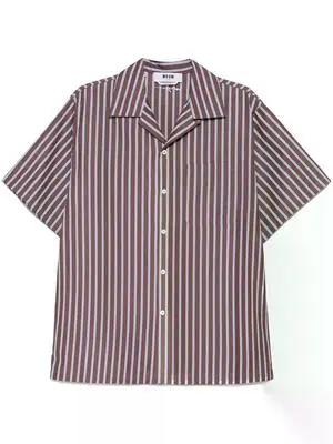 MSGM Striped Poplin Shirt