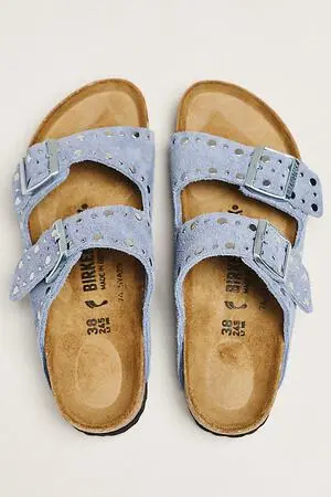 BIRKENSTOCK Arizona Rivets Sandals - Stone Blue