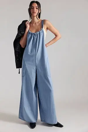 Free People We The Free Freebird Denim Jumpsuit - Harmony