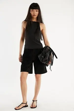 Free People We The Free Dylan Vegan Suede Long Shorts
