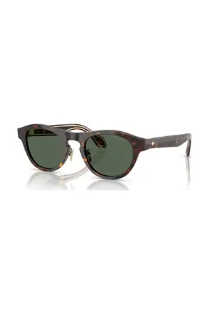 Giorgio Armani Tortoiseshell Oval Sunglasses - Green