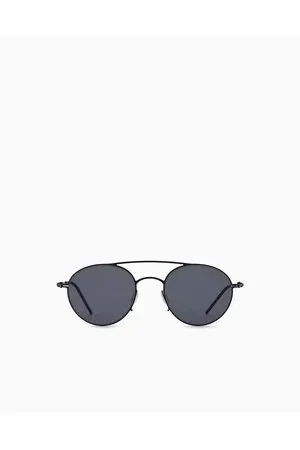 Giorgio Armani Round Frame Sunglasses - Black