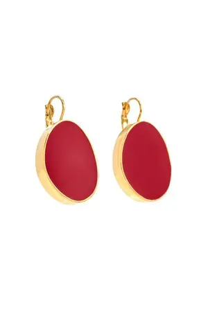 KENNETH JAY LANE Kidney Pierced Earrings - Red