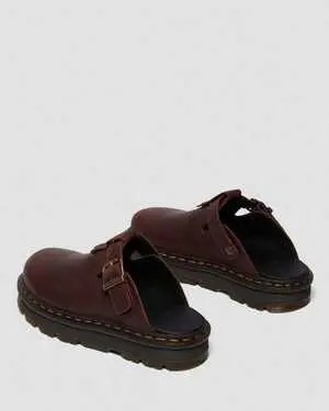 Dr. Martens Zebzag Rustique Leather Platform Mules