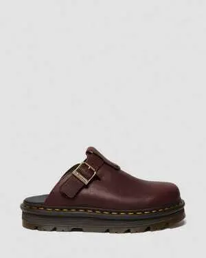Dr. Martens Zebzag Rustique Leather Platform Mules
