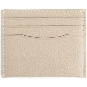 ROYCE NEW YORK Rfid Leather Card Holder - Taupe