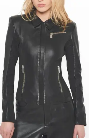 AS By DF Mrs. Smith Leather Jacket - Black