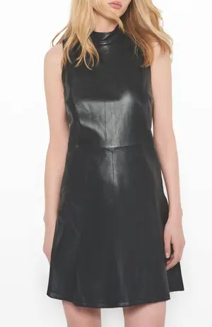 AS By DF As B Y Df Crawford Upcycled Leather A-line Dress