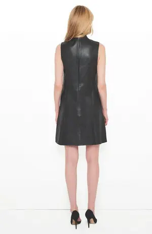 AS By DF As B Y Df Crawford Upcycled Leather A-line Dress