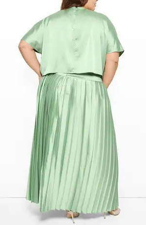 AS By DF As B Y Df Pleated Maxi Skirt