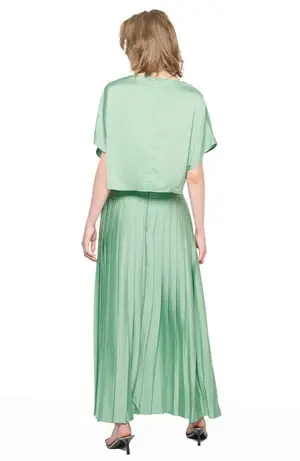 AS By DF As B Y Df Pleated Maxi Skirt